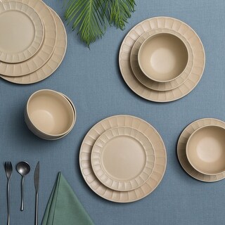 Prima Parchment 12Pc Set Dinnerware - Bed Bath & Beyond - 35541141
