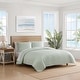 Tommy Bahama Diamond Isle Prewashed Reversible Cotton Bedding (Green, 3 ...