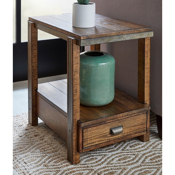 Signature Design by Ashley Breegin Brown Finish Wood Chairside End ...