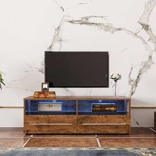 TV Stand for 43 Inch TV, Rustic Entertainment Center Media TV Console ...