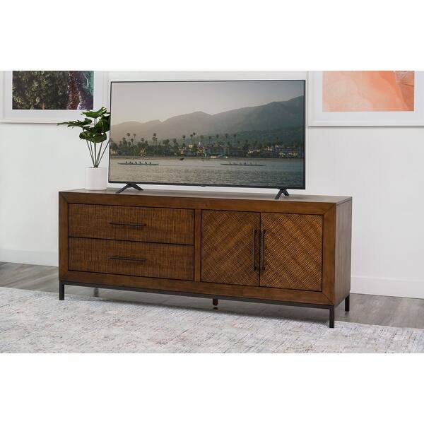 Abbyson Stephanie 70 inch Media Console with Storage - Bed Bath ...