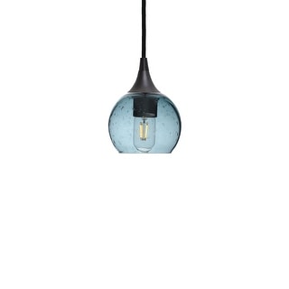 1-Light Clear Water Glass Shade Pendant - Bed Bath & Beyond - 30747723
