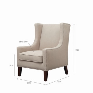 Upholstered Accent Chair Armchair Barton Wing Chair With Removable ...