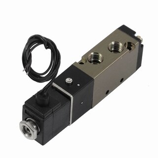 AC 220V 2 Position 5 Way 9mm Thread Air Control Pneumatic Solenoid ...