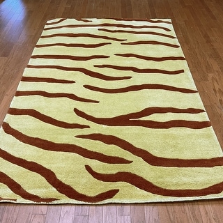 HERAT ORIENTAL Handmade Zebra Stripe Wool Rug - Bed Bath & Beyond - 5955672