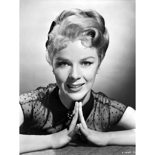 Sally Forrest on a See Through Top with Hands in Prayer Pose Photo ...