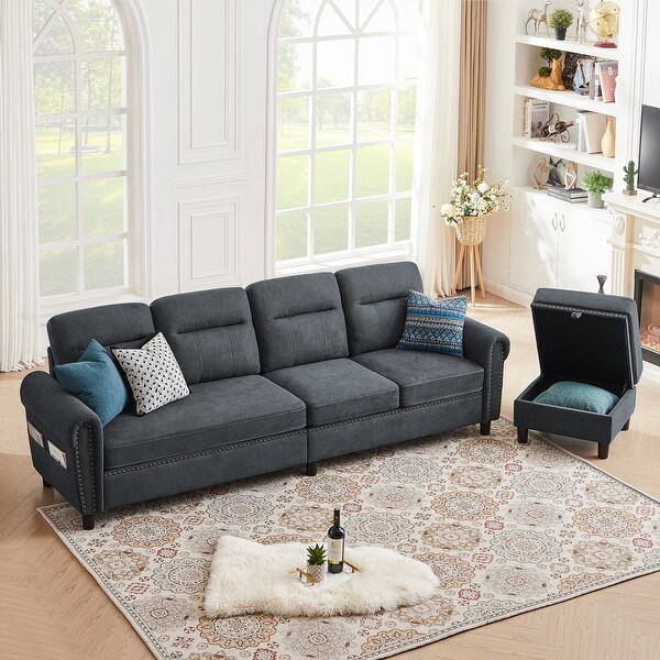 Grey 4 seater sofa store