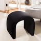 SAFAVIEH Kibo Curved Waterfall Velvet Ottoman. - Bed Bath & Beyond ...