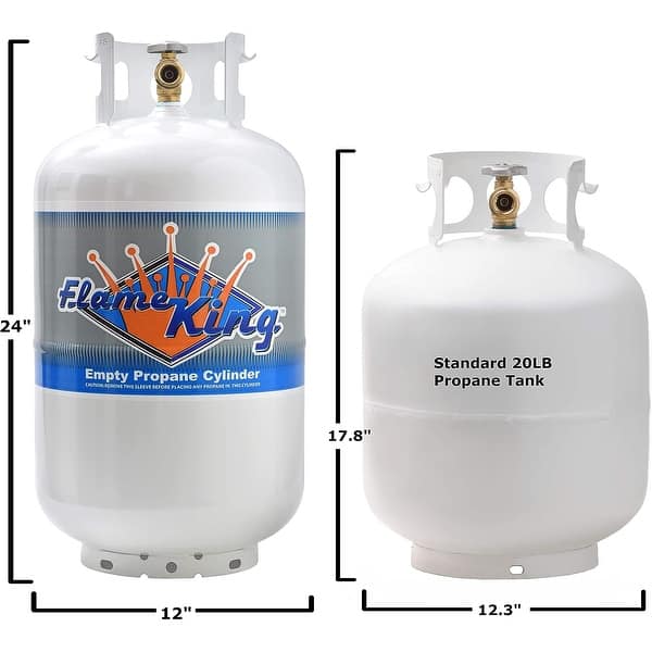 Flame King 30LB Steel Propane Tank Cylinder with Type 1 OPD Valve - Bed ...