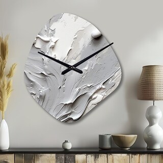 Grey and Cream Harmony In Chaos I - Abstract Wall Clocks in ...