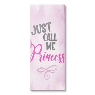 Stupell Pink Call Me Princess Canvas Wall Art Design by Kim Allen - Bed ...