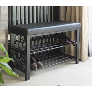 Entryway Shoe Rack with Cushioned Seat - Bed Bath & Beyond - 39884588