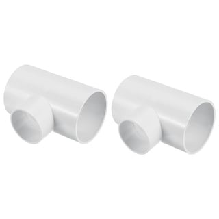 3" x 2" 3 Way Tee Pipe Fittings UPVC, 2 Pack Joint Coupling Pipe ...