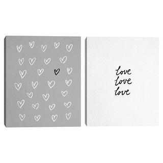 Little Hearts BW & Little Love BW Canvas Art Prints - Bed Bath & Beyond ...