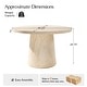 HULALA HOME Watterson Modern Concrete Top Dining Table with Faux Marble ...