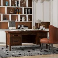 Bridgevine Home Nantucket 53 inch Writing Desk, No Assembly Required ...