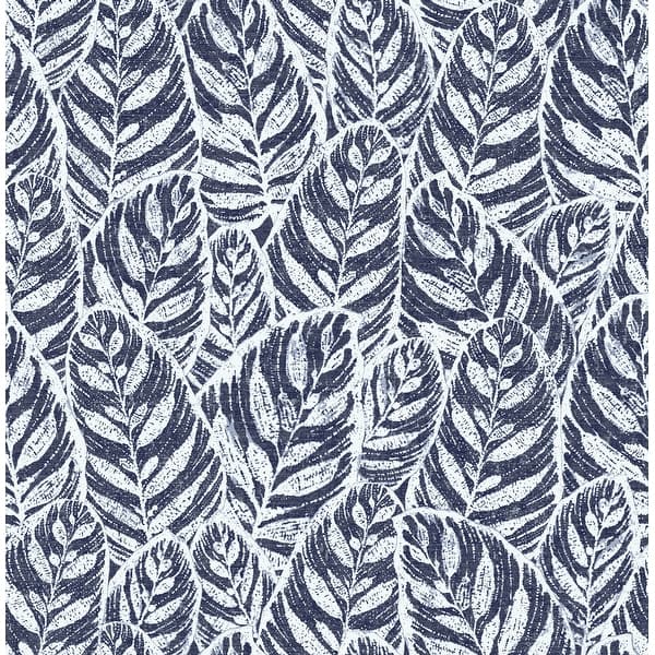 Scott Living Del Indigo Indigo Botanical Wallpaper - Bed Bath & Beyond ...