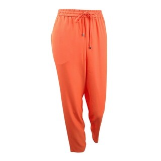 DKNY Women's Drawstring Pull-On Straight-Leg Pants - Bed Bath & Beyond ...