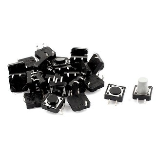 Unique Bargains 25 Pcs 4 Terminals Push Button Momentary Tact Tactile ...