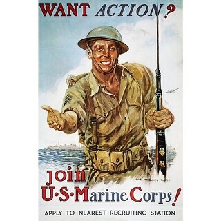 with ii Recruiting Poster. /NWant Action American World War Ii Marine ...