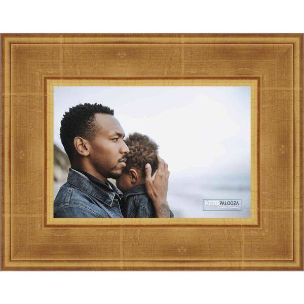17x14 Traditional Gold Complete Wood Picture Frame with UV Acrylic ...