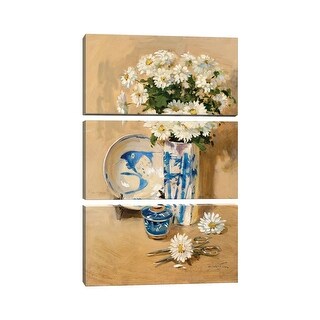 iCanvas "Daisies" by John Haskins 3-Piece Canvas Wall Art Set - Bed ...