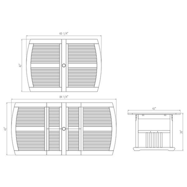 Cambridge Casual Leon 6-Piece Teak Patio Extendable Dining Set - On ...