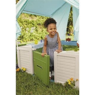 Backyard Bungalow Role-Play Playhouse with Kitchen, Garden, & Canopy ...