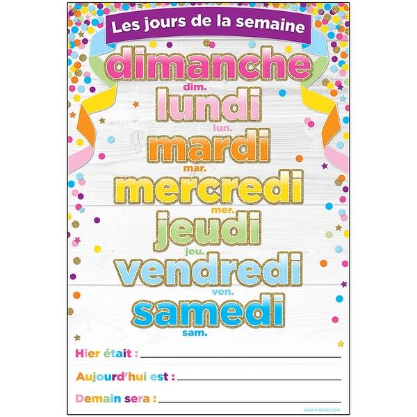 Chart French Days Of The Week Dry-Erase Surface - Bed Bath & Beyond ...