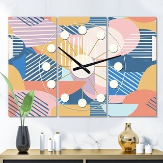 Designart 'Trendy Contemporary Geometry Shapes Pattern' Oversized Mid ...