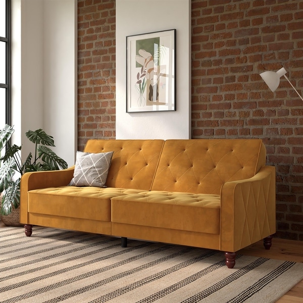 The Novogratz Vintage Tufted Split Back Futon On Sale Bed Bath Beyond 39180528
