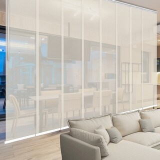 InStyleDesign White Sieve 8-Panel Single Rail White Panel Track ...