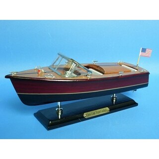 Wooden Chris Craft Triple Cockpit Model Speedboat 14" - Bed Bath ...