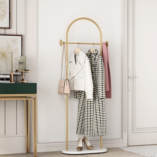 Modern Gold Clothes Racks with Shelves Freestanding, Gold Coat Racks ...
