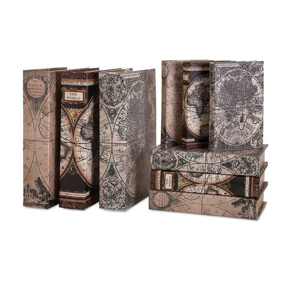 IMAX Home 83500-9 Mason Map Book Boxes - Set of 9 - Bed Bath & Beyond ...