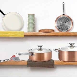 13-Piece Non-stick Ceramic Cookware Set with Stainless Steel Handles ...