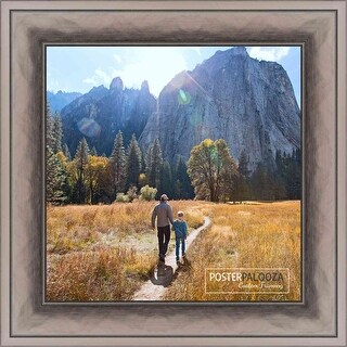 30x30 Contemporary Pewter Complete Wood Square Picture Frame with UV ...