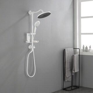 Shower System with 10" Rain Showerhead, 4-Function Hand Shower - Bed ...