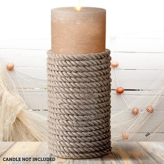 Resin Nautical Rope Pillar 7.5"T 4.7"D - 7.5" - Bed Bath & Beyond ...
