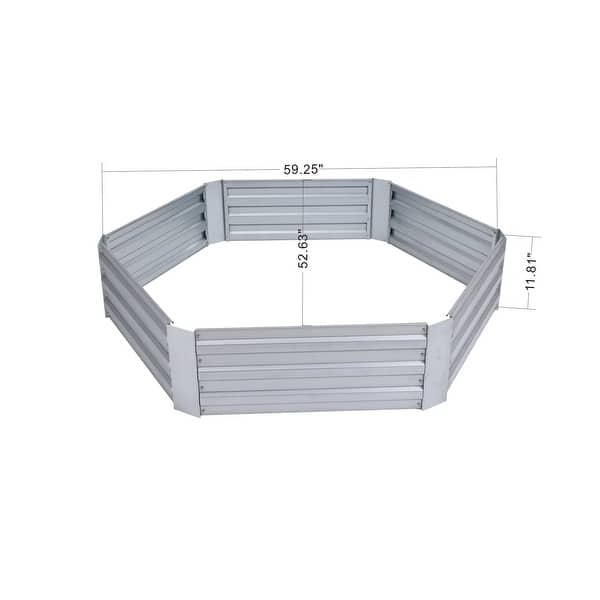 Galvanized Steel Hexagon Raised Garden Bed Planter - Bed Bath & Beyond ...