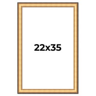 22x35 Frame Gold Plein Aire Solid Wood Picture Frame Width 2 Inches ...