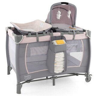 4-in-1 Convertible Portable Baby Playard Newborn Napper with Music and ...