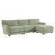 110" Modular Sectional Sofa, L-Shape with Extra-Wide Seat Cushion, USB ...