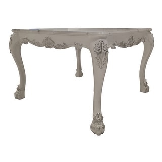 Adison Bone White Counter Height Table with Curvy Apron - Bed Bath ...