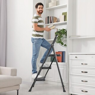 3 Non Slip Step Ladder Portable Household Step Tools - 26"W * 20"D * 40 ...