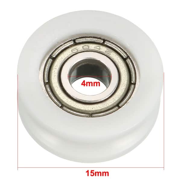V Groove Guide Bearing Pulley Rail Ball Wheel White 6x30x13mm 2pcs ...