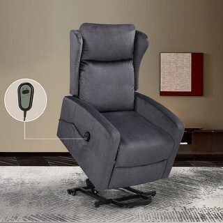 Classic Adjustable Power Lift Recliner Chair with Remote Control - Bed ...