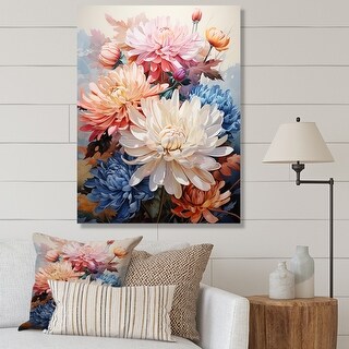 Designart "Mums Representation Multicolored Acrylic I" Mums Wall Art ...