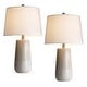 3-Way Ceramic Table Lamp Set of 2 with White Shades - 23 in. H - Bed ...