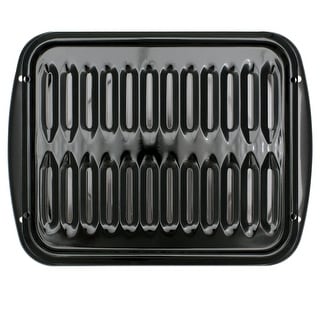 Range Kleen Convection Porcelain Broiler Pan/Grill 13x16 inch - Black ...